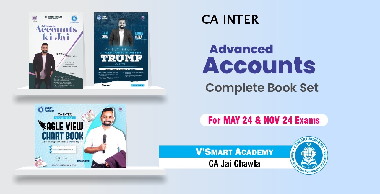 CA Inter ADV Accounts Book Set - Adv. Acc ki Jai + AS Trump + Chart ...